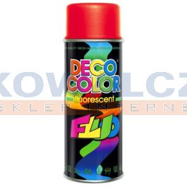 DECO COLOR Farba spray red czerwony FLUOR 400ml - E-Kowalczyk